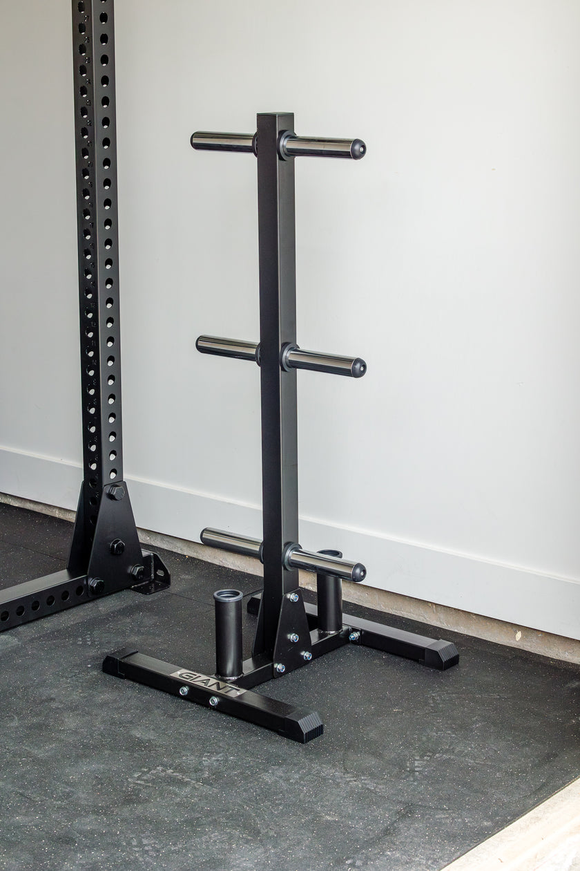 GIANT Bumper Plate Tree w/ Bar Storage – Giant Lifting