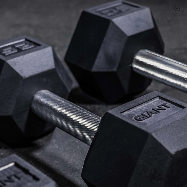 GIANT Rubber Hex Dumbbell Pairs - Straight – Giant Lifting